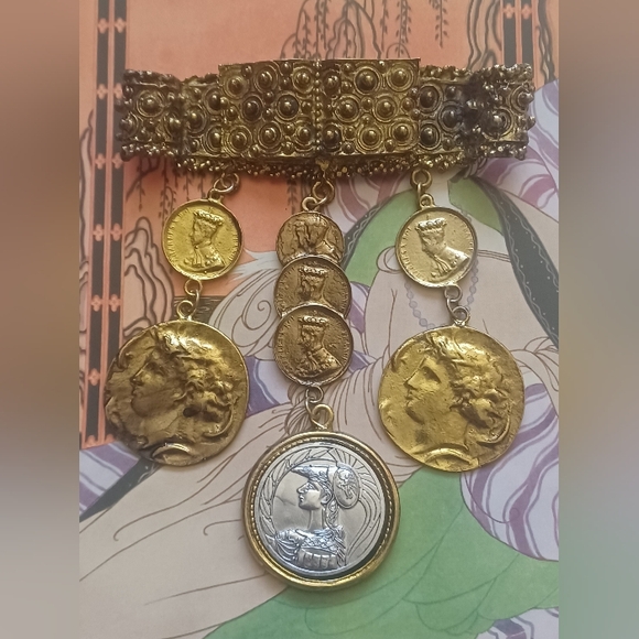 Jewelry | Vintage Coin Brooch | Poshmark